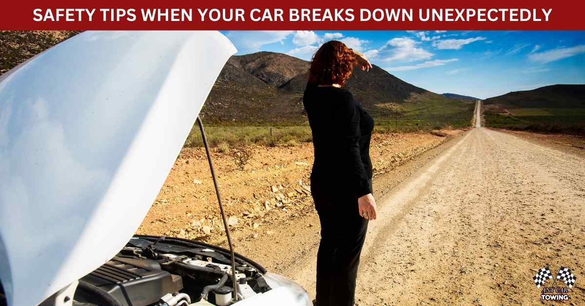 SAFETY TIPS WHEN YOUR CAR BREAKS DOWN UNEXPECTEDLY - Any Car Towing